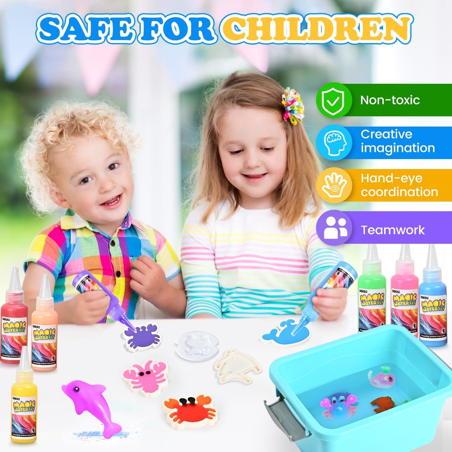 Magic Water Toy Elf Kit – Aqua Water Fairy Gel Set with 12 Magic Gels ...