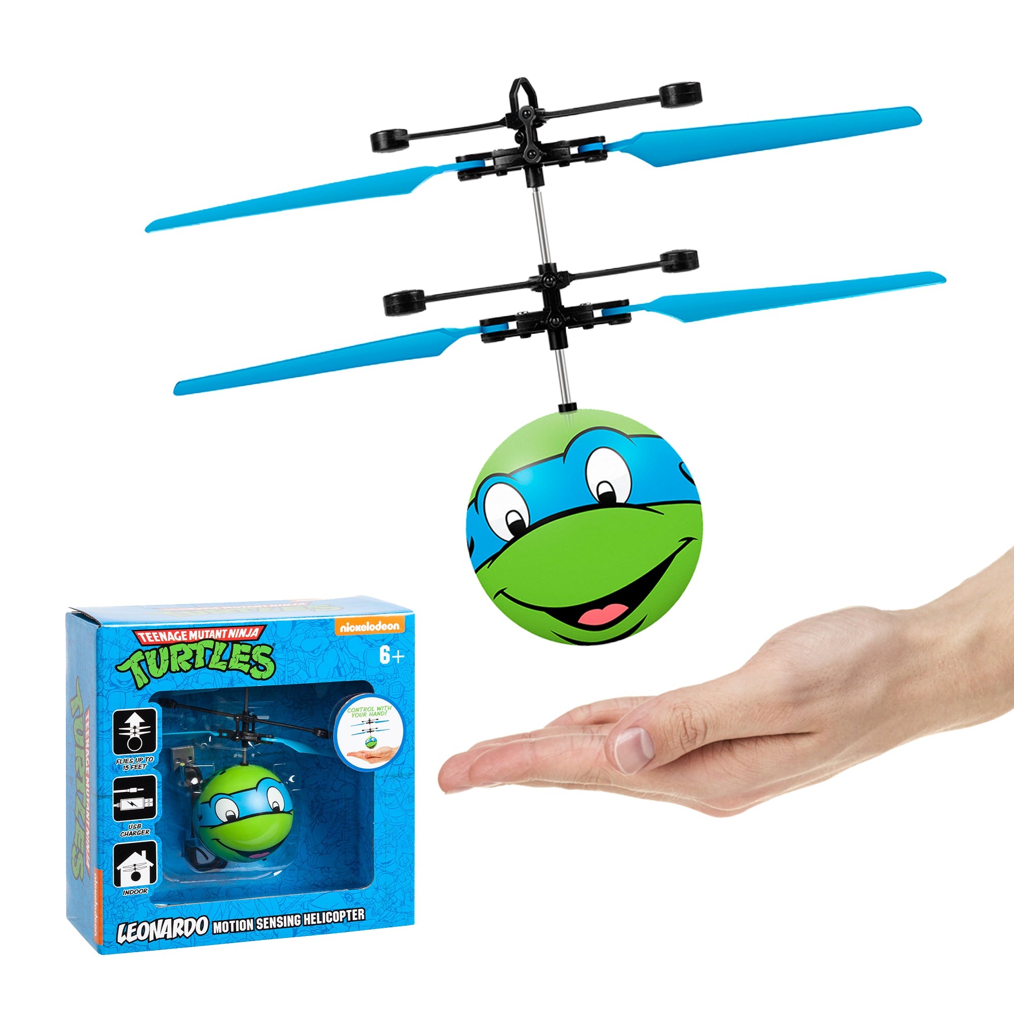 Nickelodeon TMNT Leonardo IR UFO Ball Helicopter – Dawn / Dusk